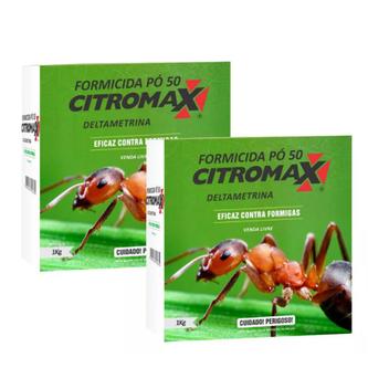 2 Mata Formiga Cortadeira Pó Rosa Formicida 1 Kg Citromax - Formicida ...