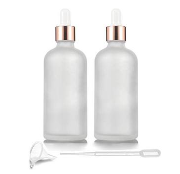 2 Pack 100ml/3.4 Oz, frasco conta-gotas de vidro fosco branco para ...
