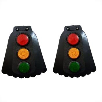 2 Parabarro de Fixação no Paralama Olhos de Gato C/ Sinaleiro - MMGK ...