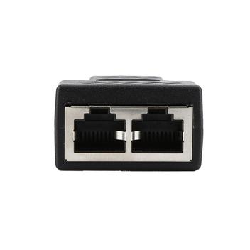 2 Pcs 1 a 2 Maneiras LAN Ethernet Network Cable RJ45 Feminino Splitter ...