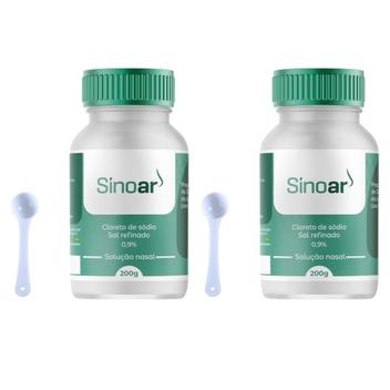2 Potes De 200G Cada Sal Puro Refinado Sinoar Limpeza Nasal - Manteiga ...