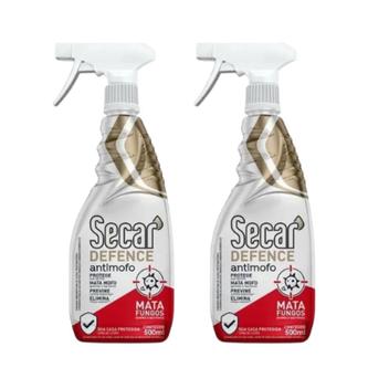 2 Spray Antimofo Secar Defence 500ml Elimina Mau Cheiro Mofo Fungos ...