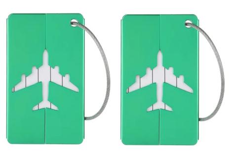 2 Tag Mala De Viagem Bolsa Etiquetas De Bagagem Em Alumínio - Tag de ...