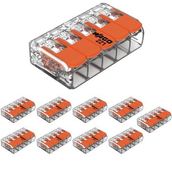 20 Conectores Emenda Cabo Alavanca 4mm 5p - Wago 221-415 - Conectores Elétricos - Magazine Luiza