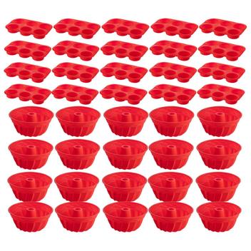 20 Kit Forma Cupcake + Forma Espiral Sortida Pudim Silicone - QUALITY ...