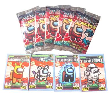 200 Cards Among Us 50 Pacotinhos Com 4 Cartas Cada - Império Games ...