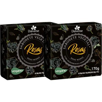 2UN Sabonete Vegetal Rosas Negras 170g Davene - Sabonete - Magazine Luiza