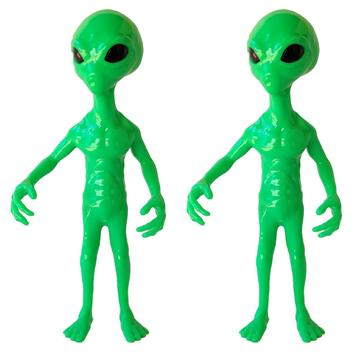2x Alienígena 3d Extraterrestre Alien Verde 25cm- Ets Brasil - Bonecos ...