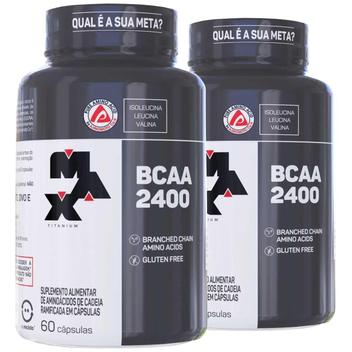 2X Bcaa 2400 - 60 Cápsulas - Max Titanium Sabor Natural - Max Titanium ...