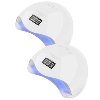 2x Cabine de LED UV Sun 5 Digital 48w Unha Gel Acrigel Secagem Rápida ...