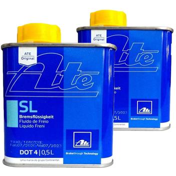 2x Fluido de Freios Marca ATE DOT 4 SL 500ml Alemão Original - ATE ...