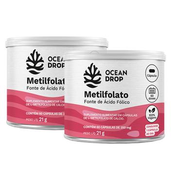 2x Metilfolato Ácido Fólico 350mg Ocean Drop 60 Capsulas ...