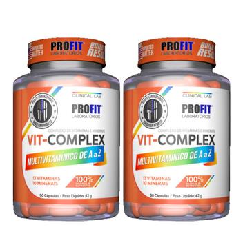 2x Multivitamínico Az Vit Complex Profit 90 Cápsulas - Multivitamínico ...