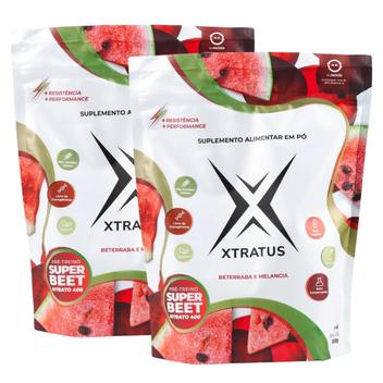 2x Pre Treino Super Beet Nitrato 400 Xtratus Melancia 300g - Pré Treino ...