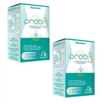 2x Probi3 Lactobacillus- Probiótico- 30 Caps.- Natunéctar ...
