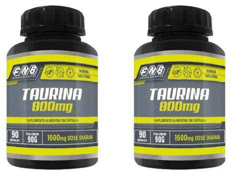 2x Taurina 100% Pura 800mg 90 Capsulas FNB - Flora Nativa - Kit de ...