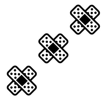 3 Adesivos Band Aid X 15 cm x 15 cm - Preto - Jhow Adesivos - Folha e ...