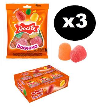 3 Caixas Bala de Goma Mini Sino Sortido 24X18g - Docile - Balas ...