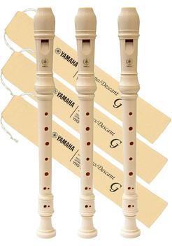 3 flautas doce yamaha soprano germânica yrs-23g - Flauta Doce ...