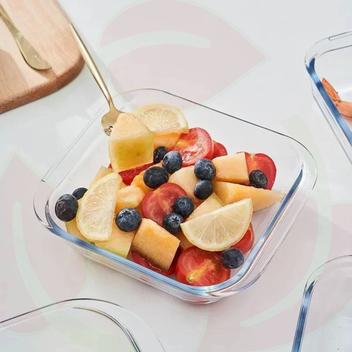 3 Forma de Vidro Temperado 1,1L Quadrada Pequena Airfryer Bolo Brownie ...