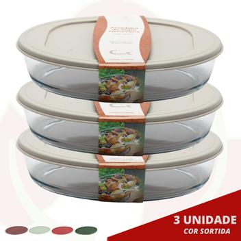 3 Forma de Vidro Temperado 1,6L Oval Forno Airfryer Pequena - CasaVita ...