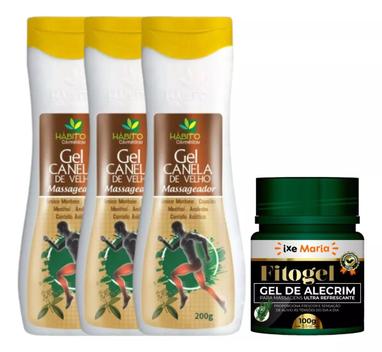 3 Gel Hábito Cosméticos + 1 Gel Massageador de Alecrim Ultra ...