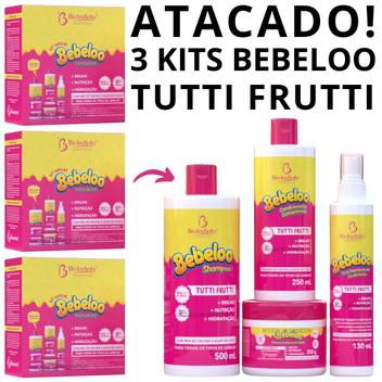3 Kit Shampoo Bebeloo Tutti Fruti Brilho Nutrição Hidratação - Bio ...
