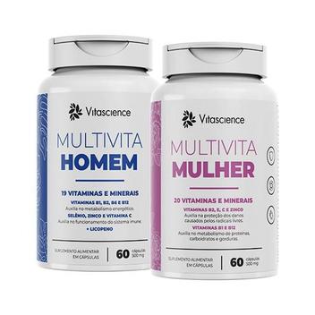 3 Kits Casal: Multivita Mulher Homem - Aniversário Vita - Vitascience ...
