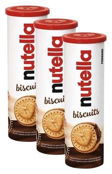 3 NUTELLA BISCUIT BISCOITO WAFER CREME DE AVELÃ FERRERO 166g - Biscoito ...