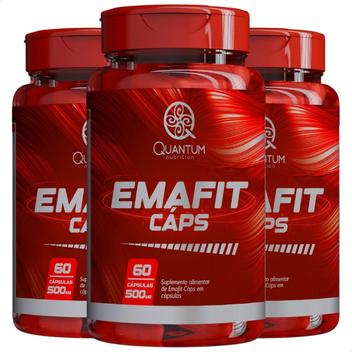 3 Potes Emafit Cáps Kit 120 Cápsulas - Quantum - Quantum Nutrition ...