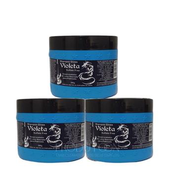 3 Shampoo Gloss Violeta Coiffer 350G Cabelos loiros - Shampoo ...