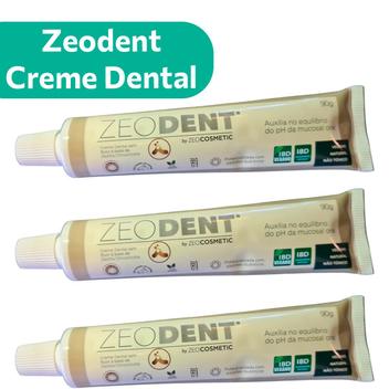 3 Zeodent Creme Dental Base Clinoptilolita Vegano - ZeoCosmetic - Creme ...
