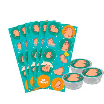 30 Adesivos Redondo Festa Capivara Decoração Aniversário 5cm - Regina ...