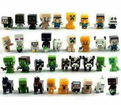36pcs crianças brinquedos minecraft mini figuras bonito action figure ...