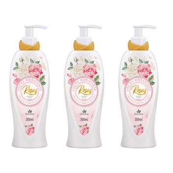 3UN Loção Hidratante Corporal Rosas 300ml Davene - Cuidados com o Corpo ...