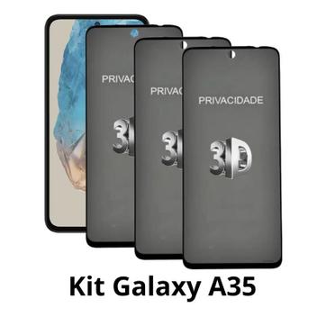3UN Película 3D Privacidade de Vidro para Samsung Galaxy A35 - LXL ...