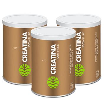 3x Creatina Monohidratada 100% Pure Vital Atman 150g - Vital Âtman ...