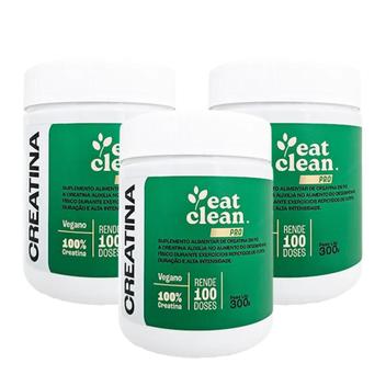 3x Creatina Monohidratada Vegana Eat Clean 300g - Creatina - Magazine Luiza