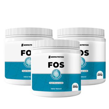 3x FOS Frutooligossacarídeos Fonte De Fibra New Nutrition 250g - Fonte ...