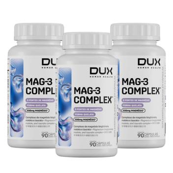 3x Magnésio MAG-3 Complex 300mg Dux 90 Capsulas - Cloreto de Magnésio ...
