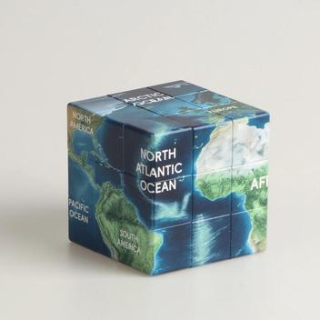 3x3x3 Cubo Mágico UV Graffiti Mapa Mundial Quebra-cabeça De Alívio De ...