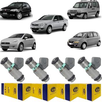 4 Bico Injetores Punto Palio Idea Doblo Siena 1.8 16V Iwp220 - Magneti ...