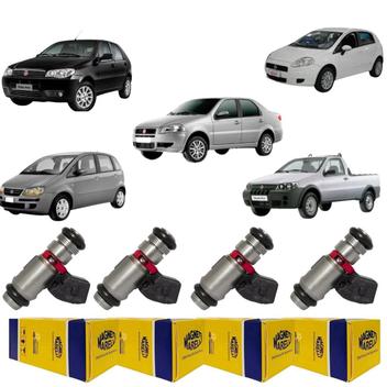 4 Bicos Injetores Palio Punto Idea Strada Siena 1.4 Iwp046 - Magneti ...