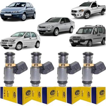 4 Bicos Injetores Palio Siena Strada Brava Doblo 1.6 Iwp064 - Magneti ...