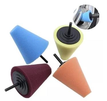 4 Cone De Espuma Polimento De Rodas Canto Portas Furadeira - MINYMIX - Lixa para Madeira ...