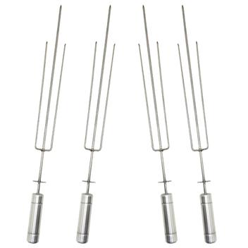 4 Espetos Tridentes Inox para Grill Churrasqueira Giratória - Brasa ...