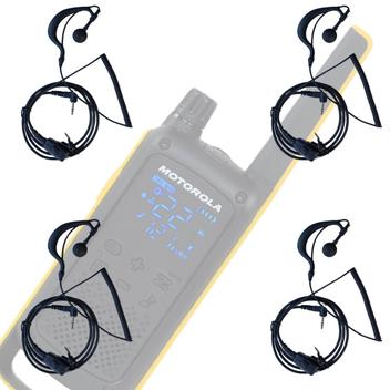 4 Fones Microfone P1 Espiral Para Rádio Talkabout T470BR T38 T210 ...