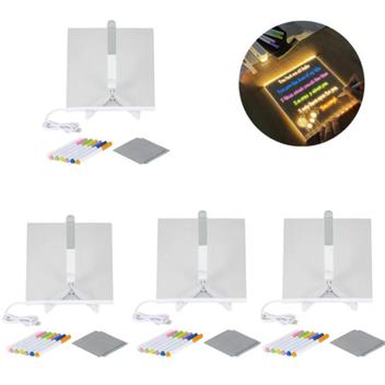 4 Luminária Lousa Placa Escrever Recado Led Usb + 7 Canetas - Orion Magic - Luminária - Magazine ...