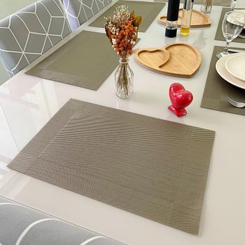 4 Peças Jogo Lugar Americano Sousplat Retangular Descanso de Prato ...