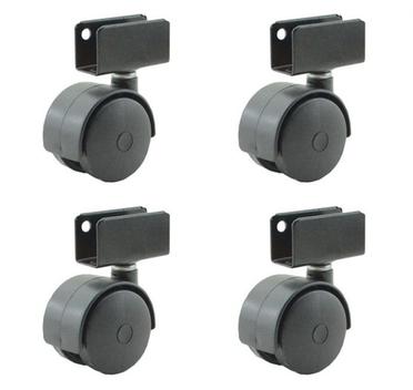 4 Rodizio Mesa Computador Chapa U De 16mm 4 Rodas - rodkel - Rodízios ...